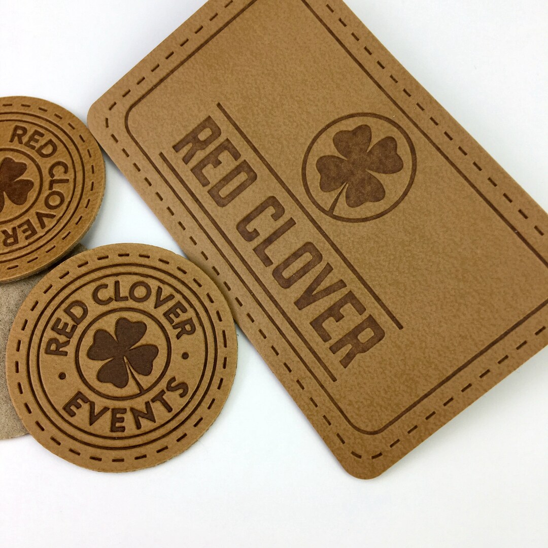 200 Leather Labels, Custom Pu Patch Leather, Faux Leather Label ...