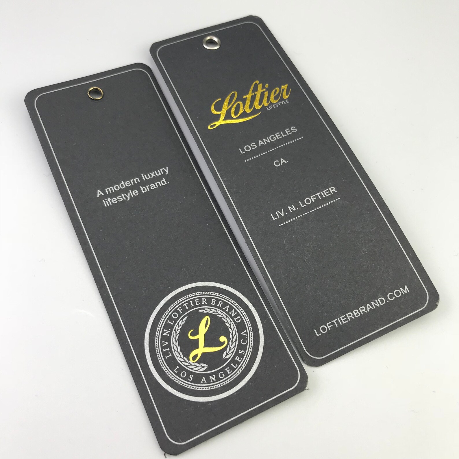 1000 Gold Foil Hang Tags, Clothing Hang Tags, Swing Tags, Custom Hang ...