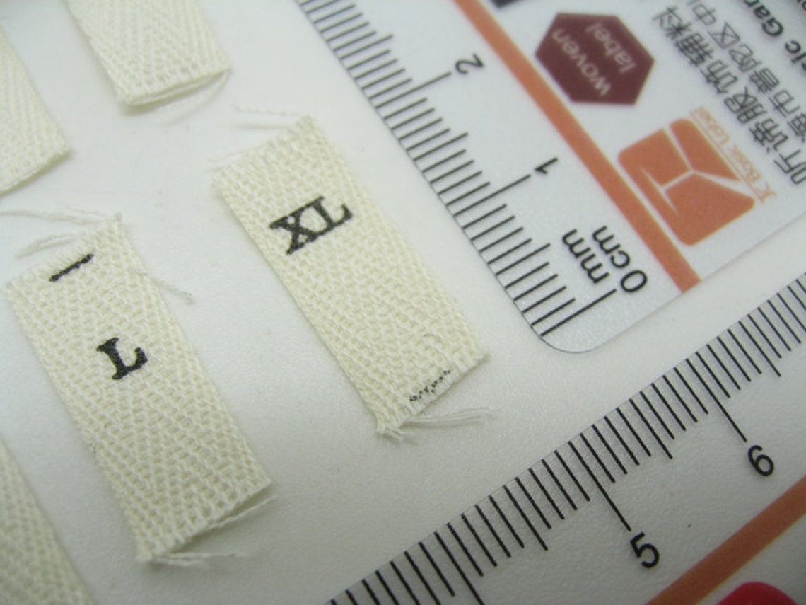100 Cotton Size Labels Size Tabs Size Labels - Etsy
