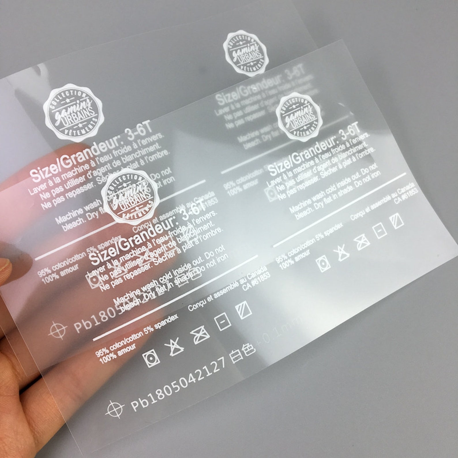 500 Heat Transfer Labels Tagless Labels Iron on Labels - Etsy