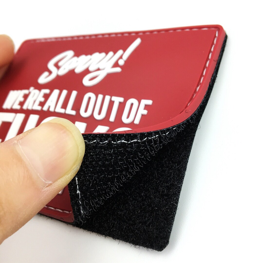 200 Velcro Backing PVC Patch, Hook and Loop Backing Patch, Custom Logo ...