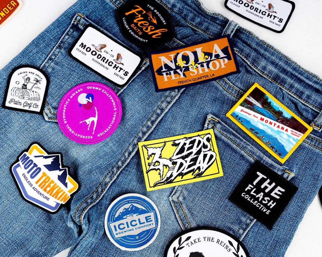 10 Custom Woven Patch, Clothing Patches, Custom Moral Patch, Flocking ...