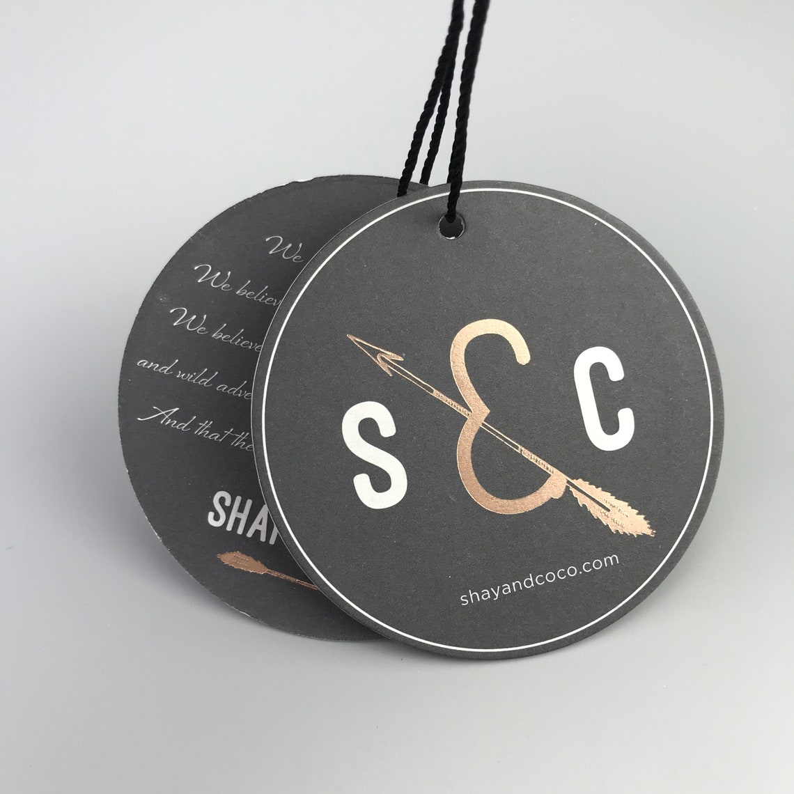 1000 Gold Foil Hang Tags, Clothing Hang Tags, Swing Tags, Custom Hang ...