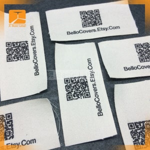 250 Cotton Labels, Cotton Tags, Fabric Label, Printed Labels, Printing ...