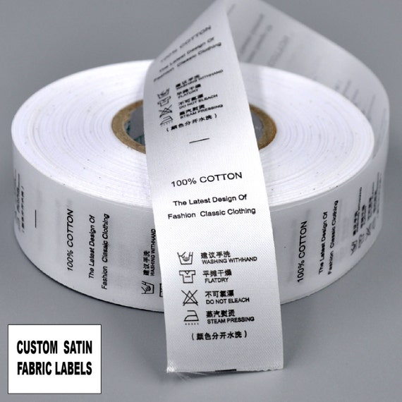 1000 Fabric Labels Custom Satin Labels Black Printed on - Etsy 1000 Fabric Labels Custom Satin Labels Black Printed on - Etsy