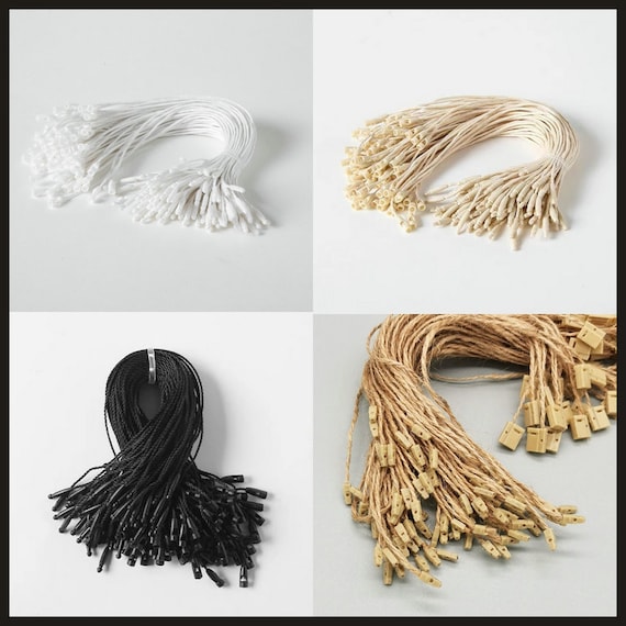 Garment Label Bullet Strings For Clothing Tags DIY 100 Pieces Cotton ...