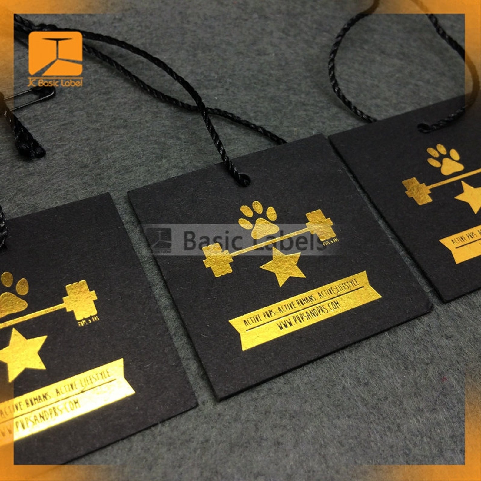500 Gold Foil Hang Tags Custom Hang Tags Black Card Hang - Etsy