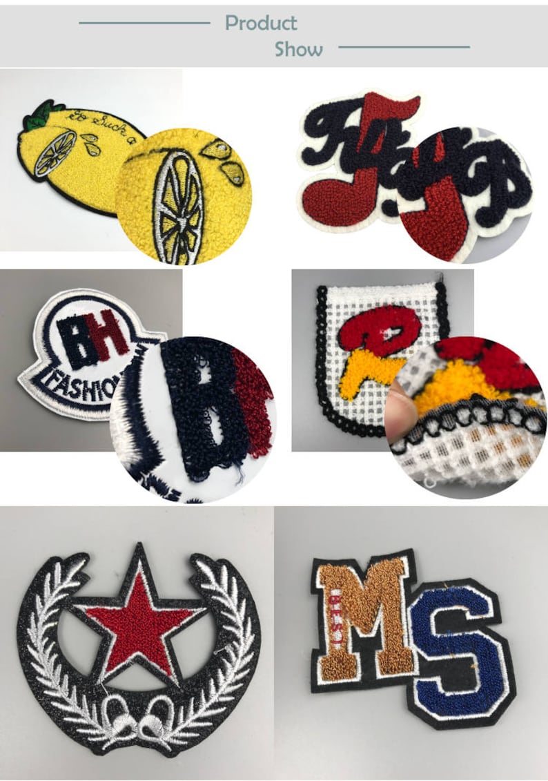 50 Chenille Patch Chenille Patches Custom Chenille Patches - Etsy