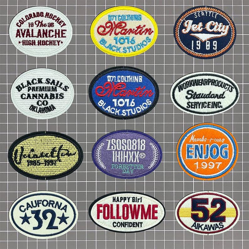 100 Custom Embroidered Logo Patch, Iron on Patches, Woven Patch for Hat ...