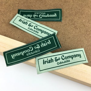 100-500 Custom Logo Woven Labels, Straight Cut Woven Labels,washable ...