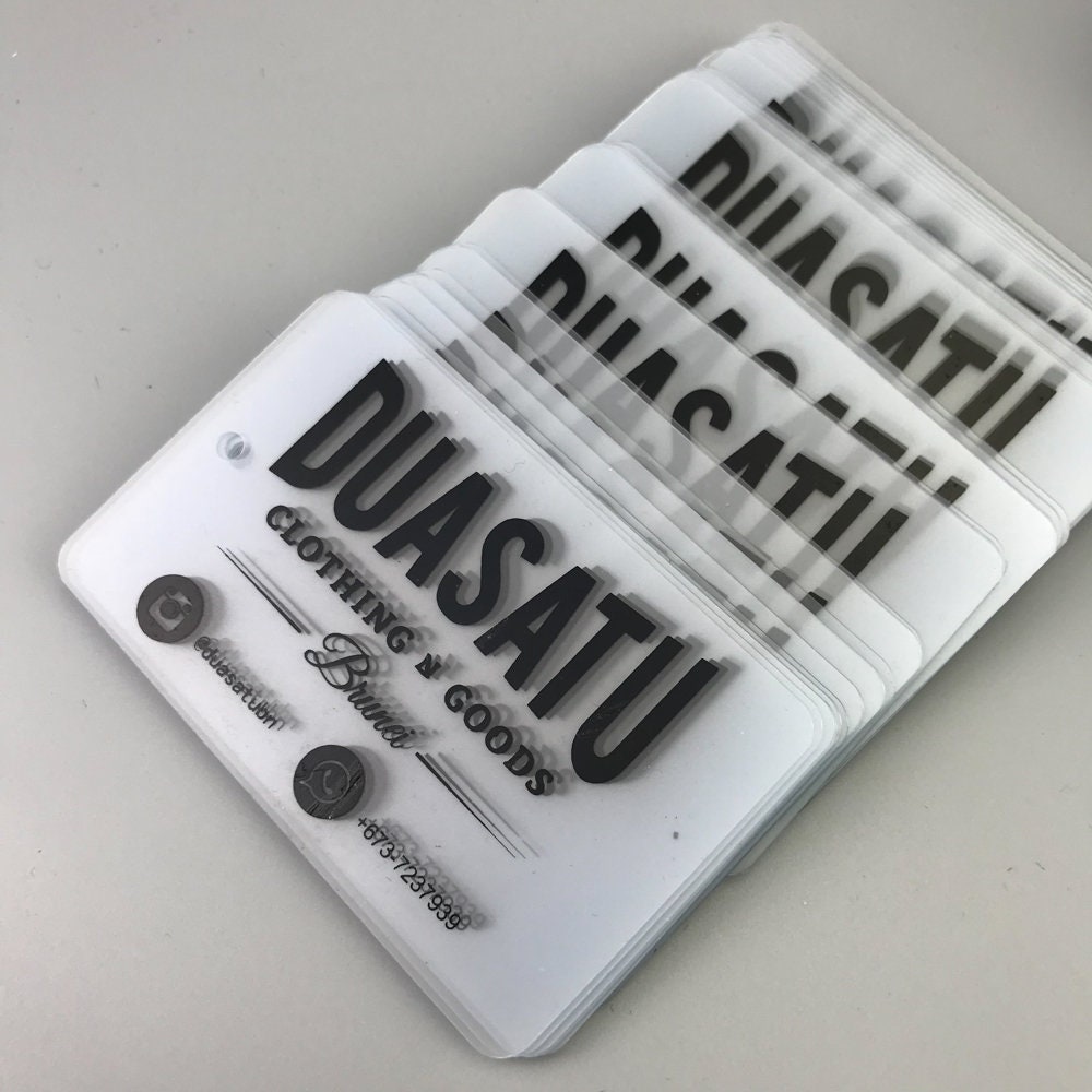 1000 hang tags pvc tags clear tags PVC hang tags custom | Etsy