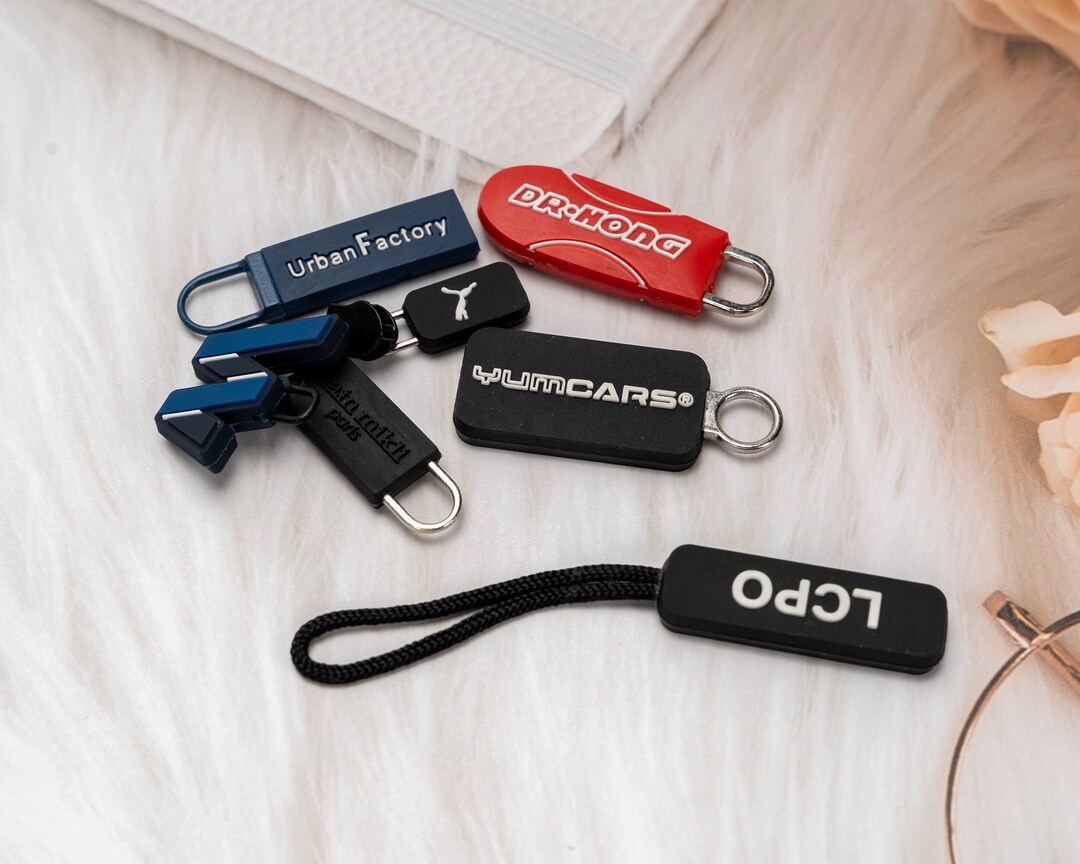 500 Custom Zipper Pull, Personalized Zipper Pull, Great Grab Feeling ...