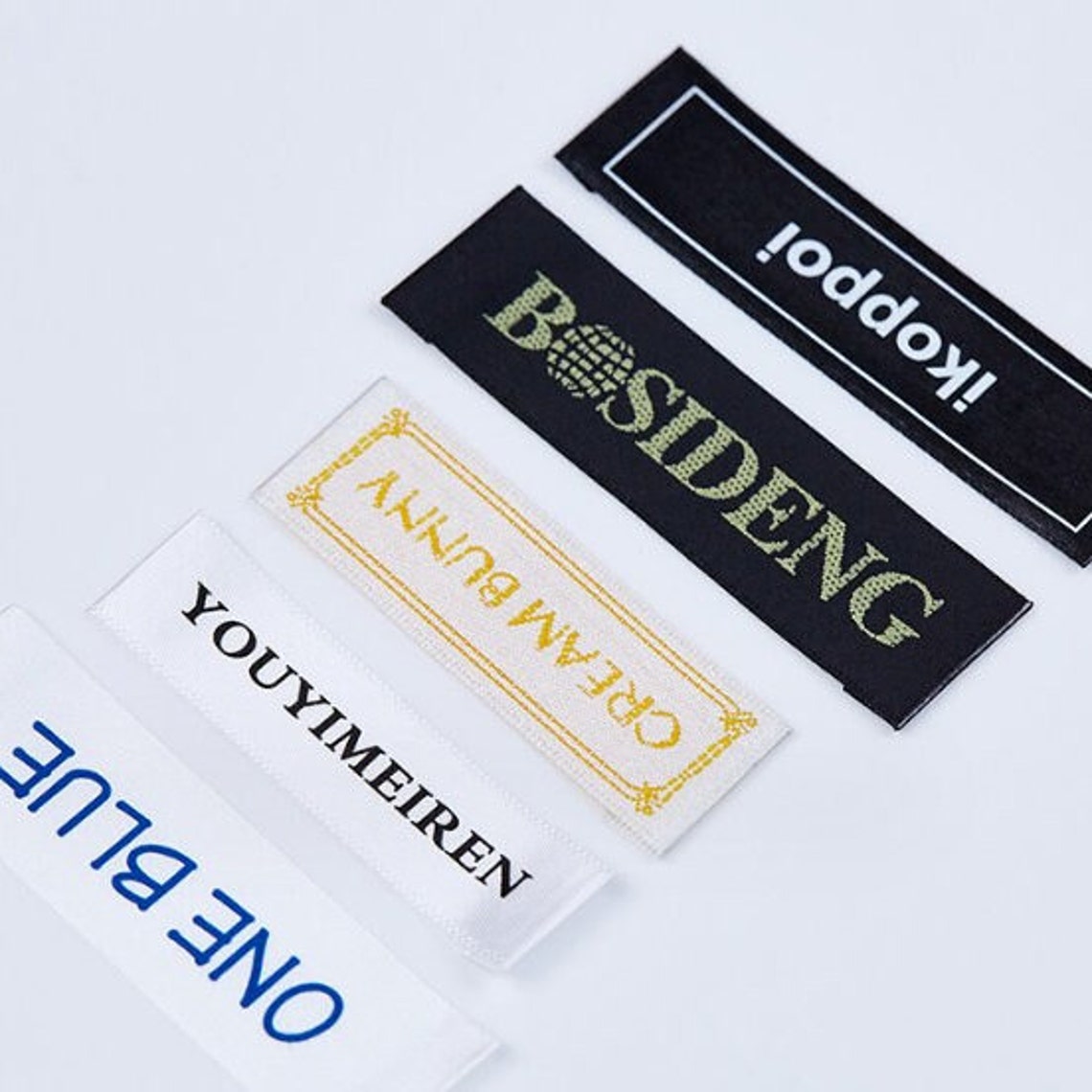 Custom Logo Woven Labels, Straight Cut Woven Labels,washable Labels ...