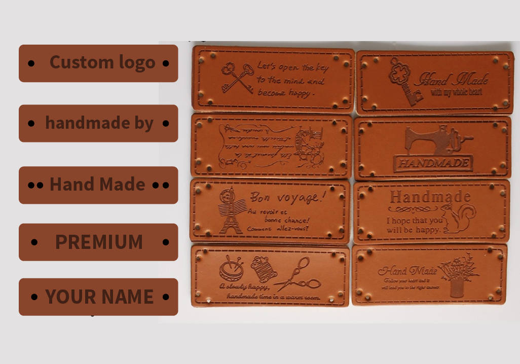 100 leather label Personalized leather labels Leather | Etsy