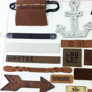 100 Genuine Leather Label, Real Leather Label, Custom Leather Labels - Etsy