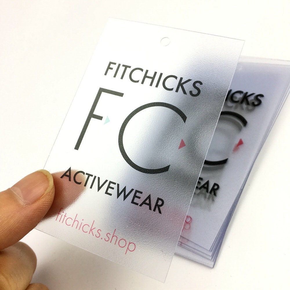 1000 hang tags pvc tags clear tags PVC hang tags custom | Etsy