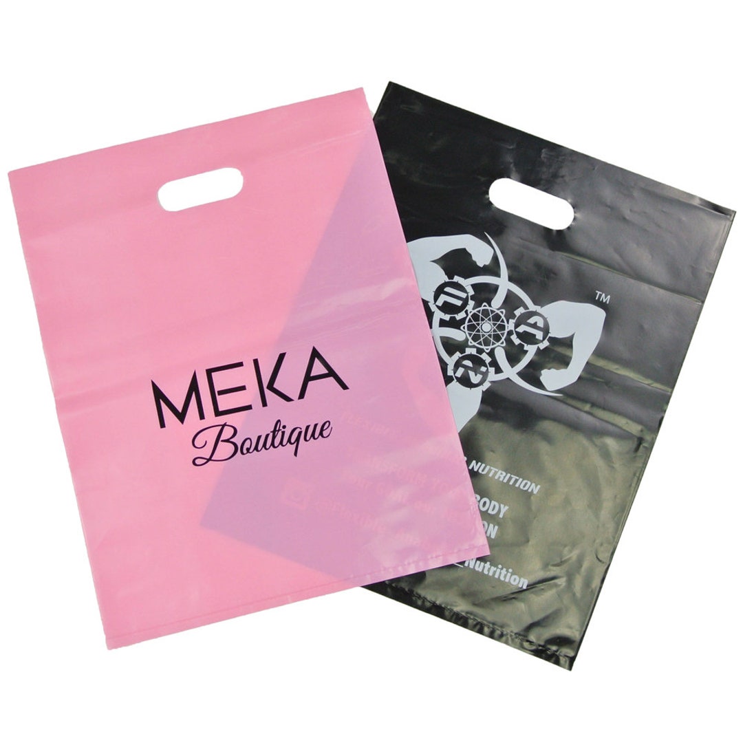 200 Custom Merchandise Bags, Plastic Shopping Bags, Shop Supplies ...