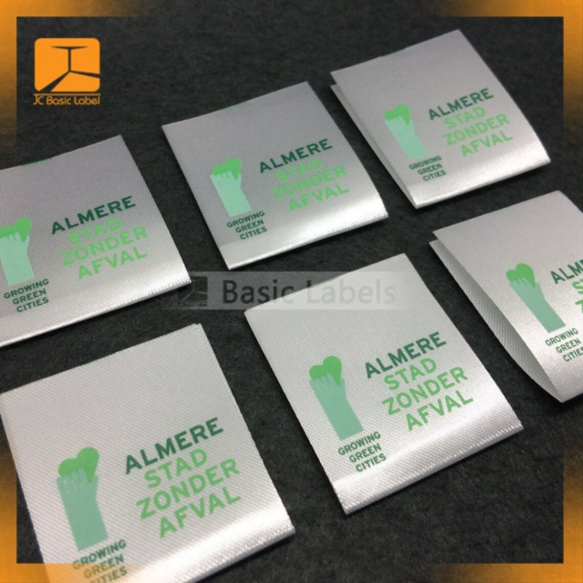 150 Custom Printed Fabric Labels Satin Folded Care Label | Etsy