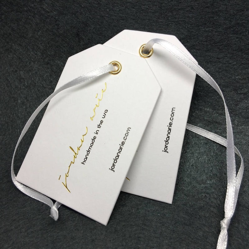 500 Hang Tags Gold Foil Tag With String Swing Tags Custom - Etsy New ...