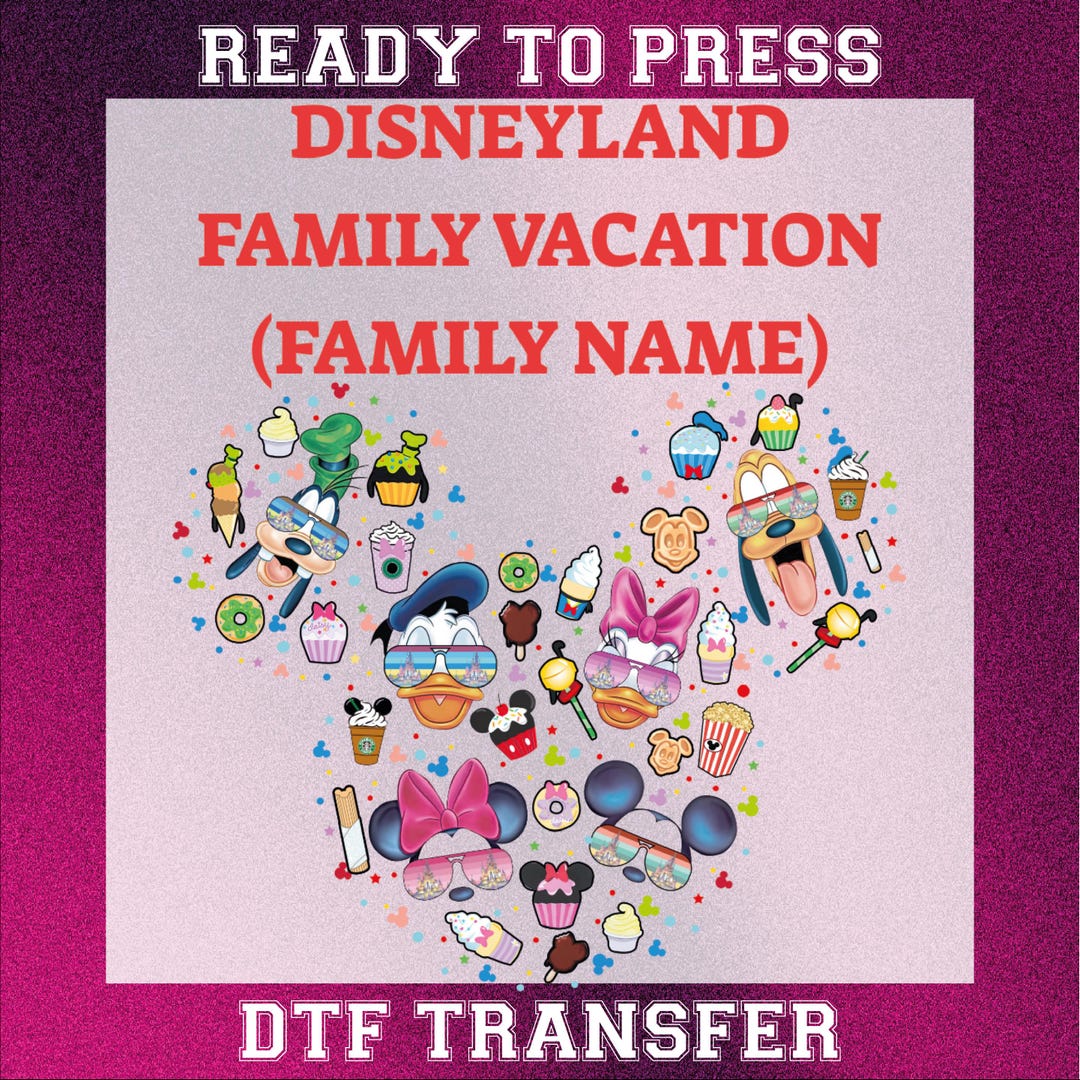2026 Custom Disney Squad Family Trip Dtf, Personalized Disneyland ...
