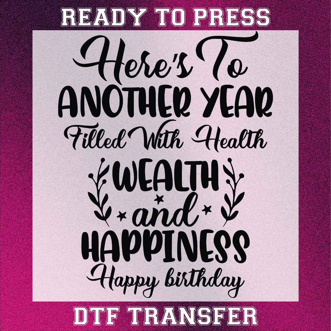 Happy Birthday DTF Heat Transfer: Celebration Press, Party Print - Etsy