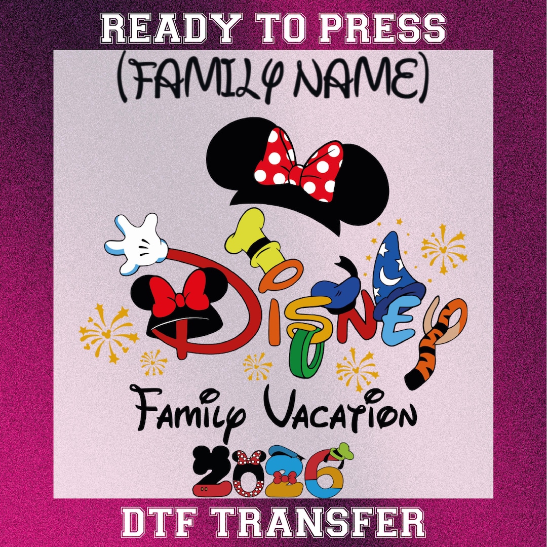2026 Custom Disney Squad Family Trip Dtf, Personalized Disneyland ...