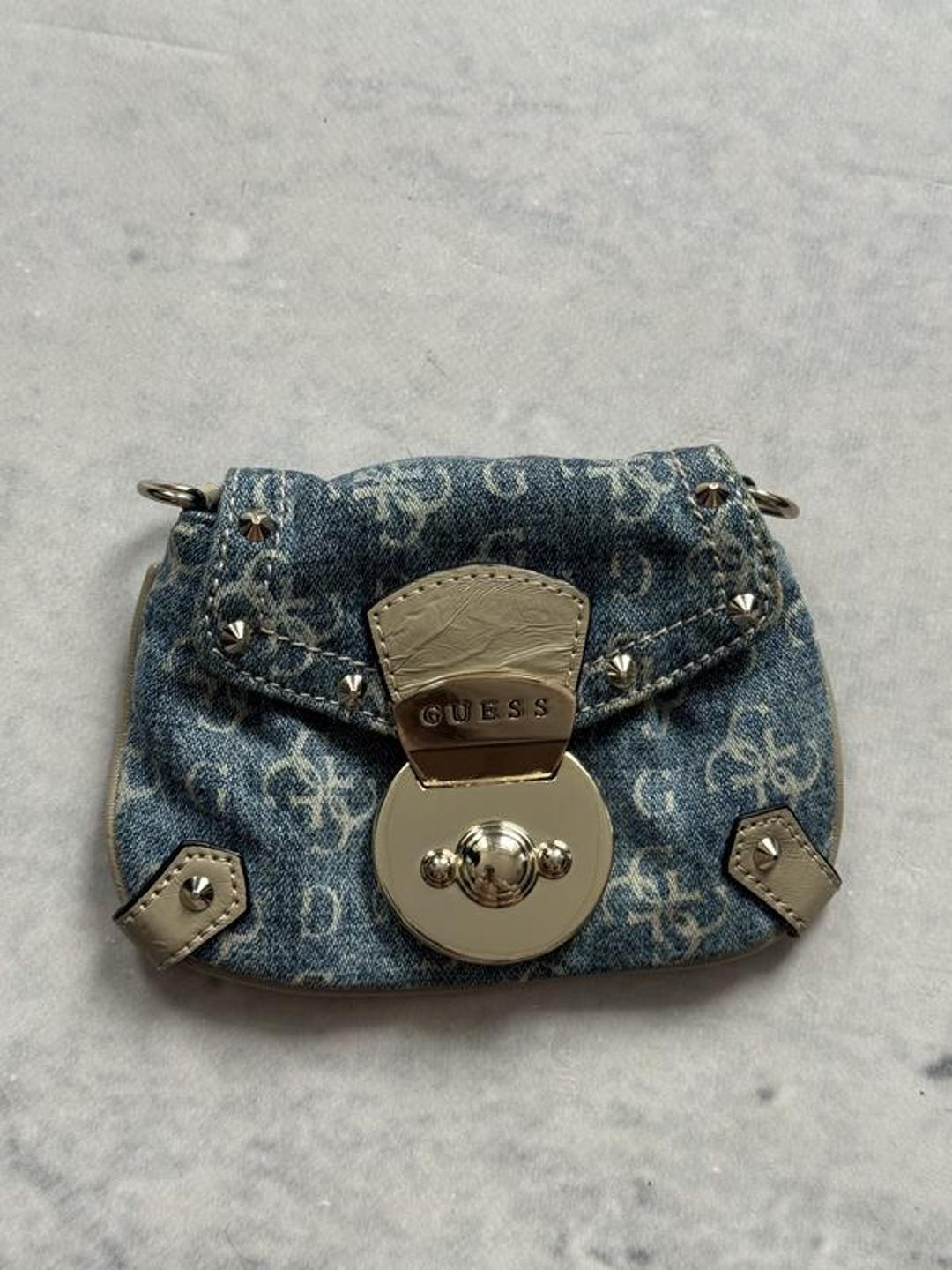 Vintage Guess Denim Mini Bag | Small Jeans Clutch Wallet | Y2K Blue ...