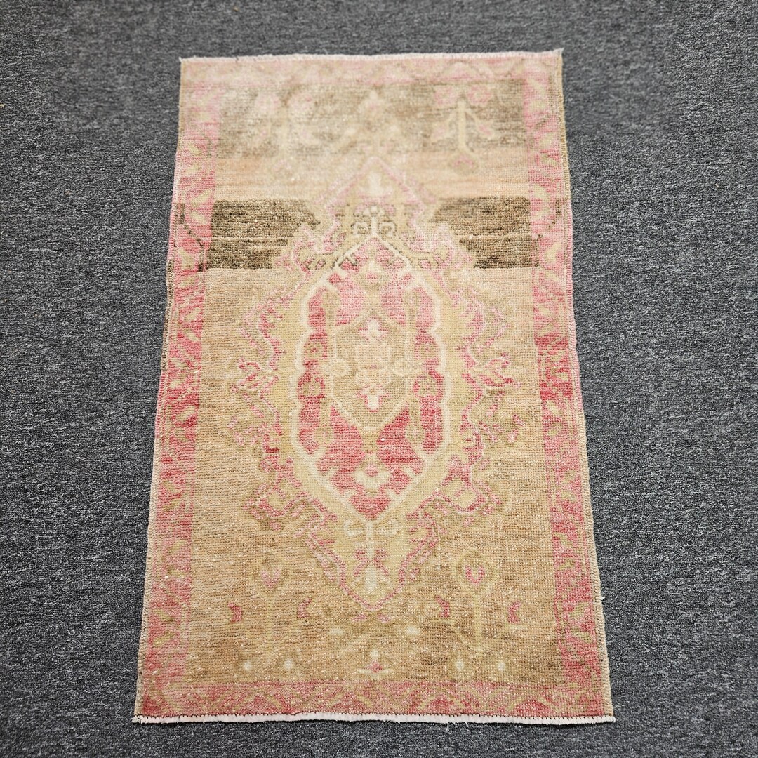 Handwoven, Wool Rug Mat, Pastel Colors 1'11"×3" Feet - Etsy