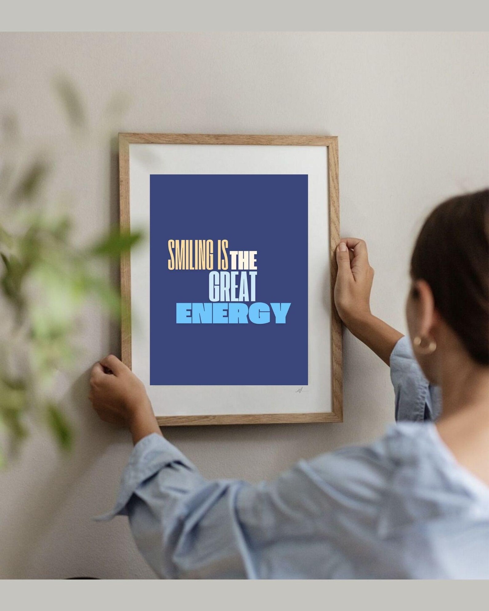 Smiling is the Great Energy, Wall Art and Quotes,digital Download ...