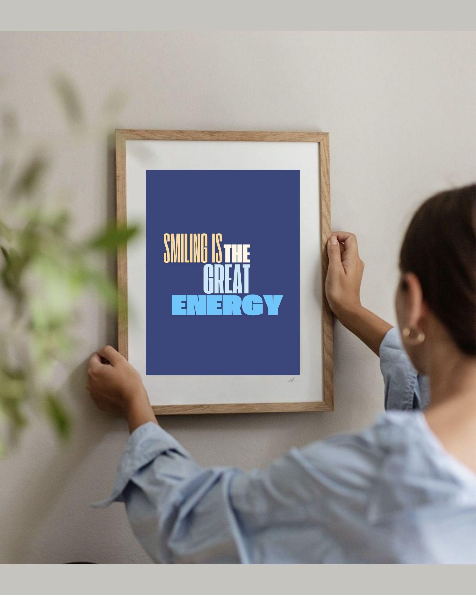 Smiling is the Great Energy, Wall Art and Quotes,digital Download ...