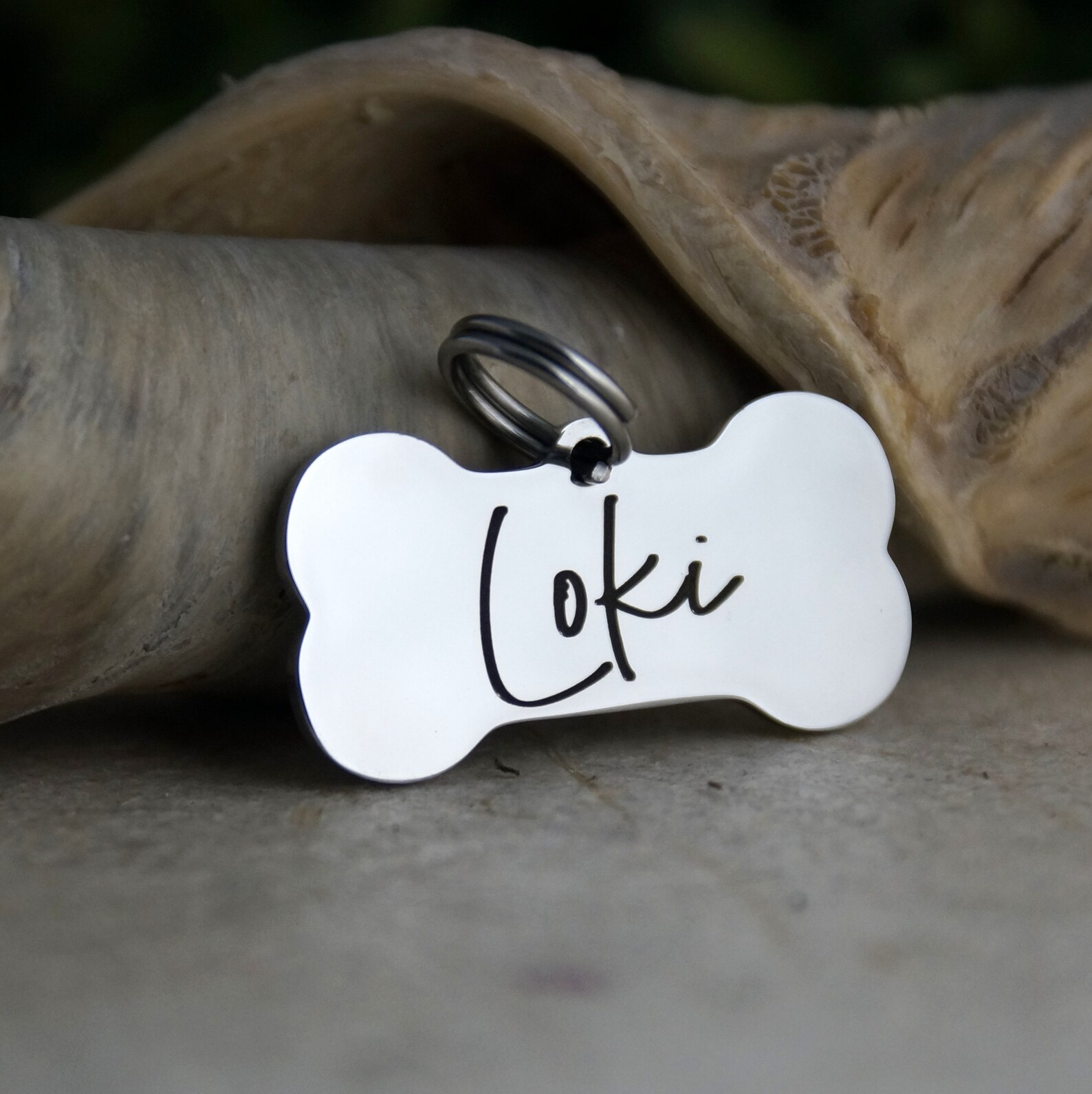Personalized Small Dog Tag Dog ID Tag Silver Dog Bone Tag - Etsy