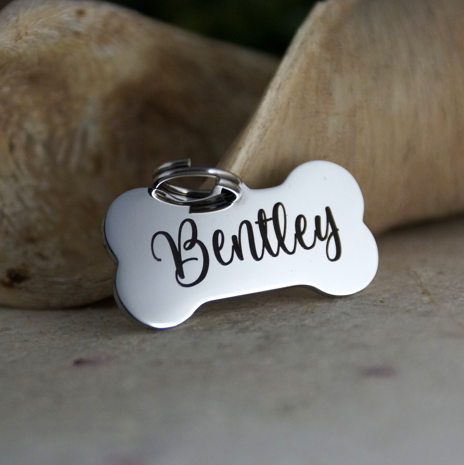 Personalized Small Dog Tag Dog ID Tag Silver Dog Bone Tag - Etsy