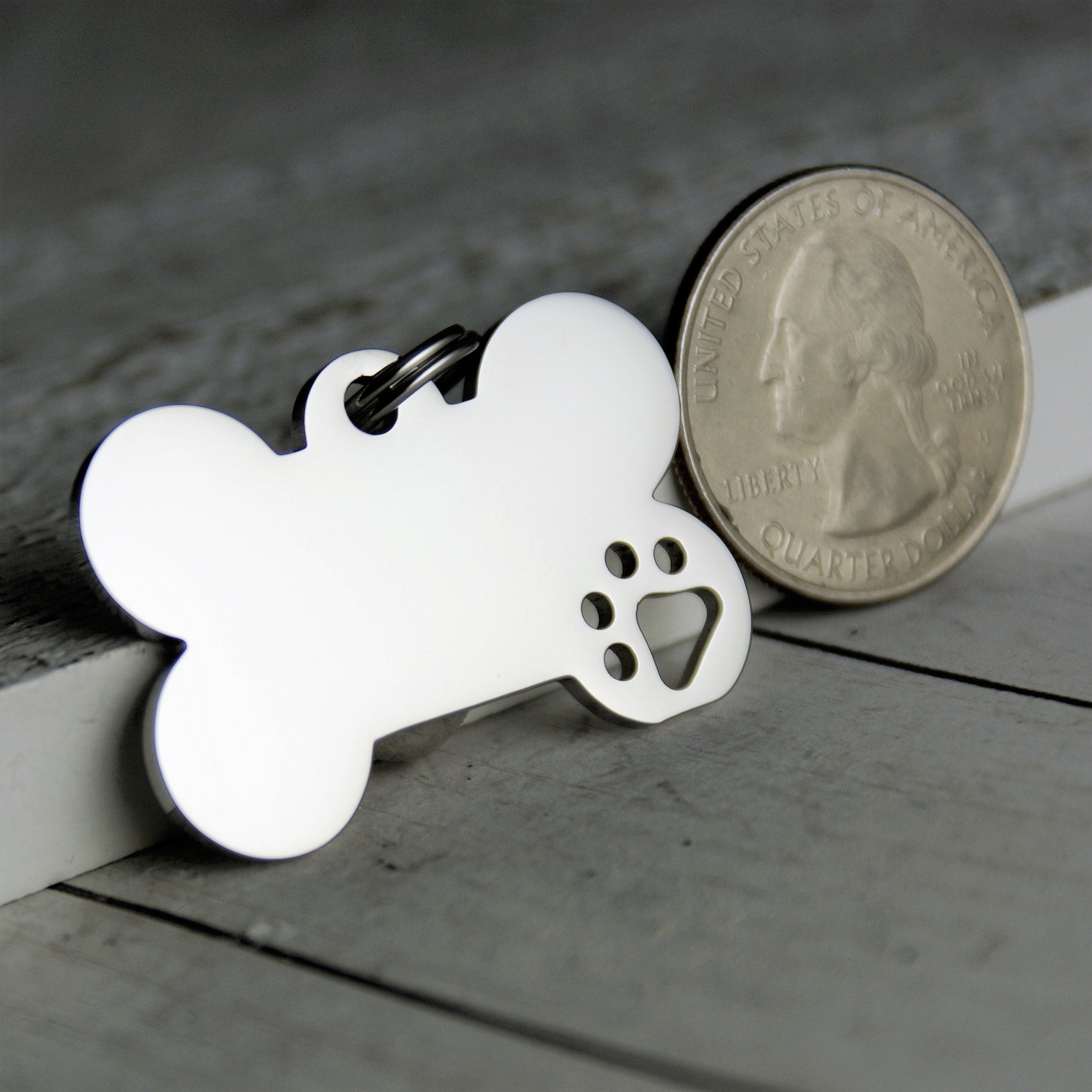 Personalized Dog ID Tag With Cut Out Dog Paw Dog Name Tag - Etsy Canada