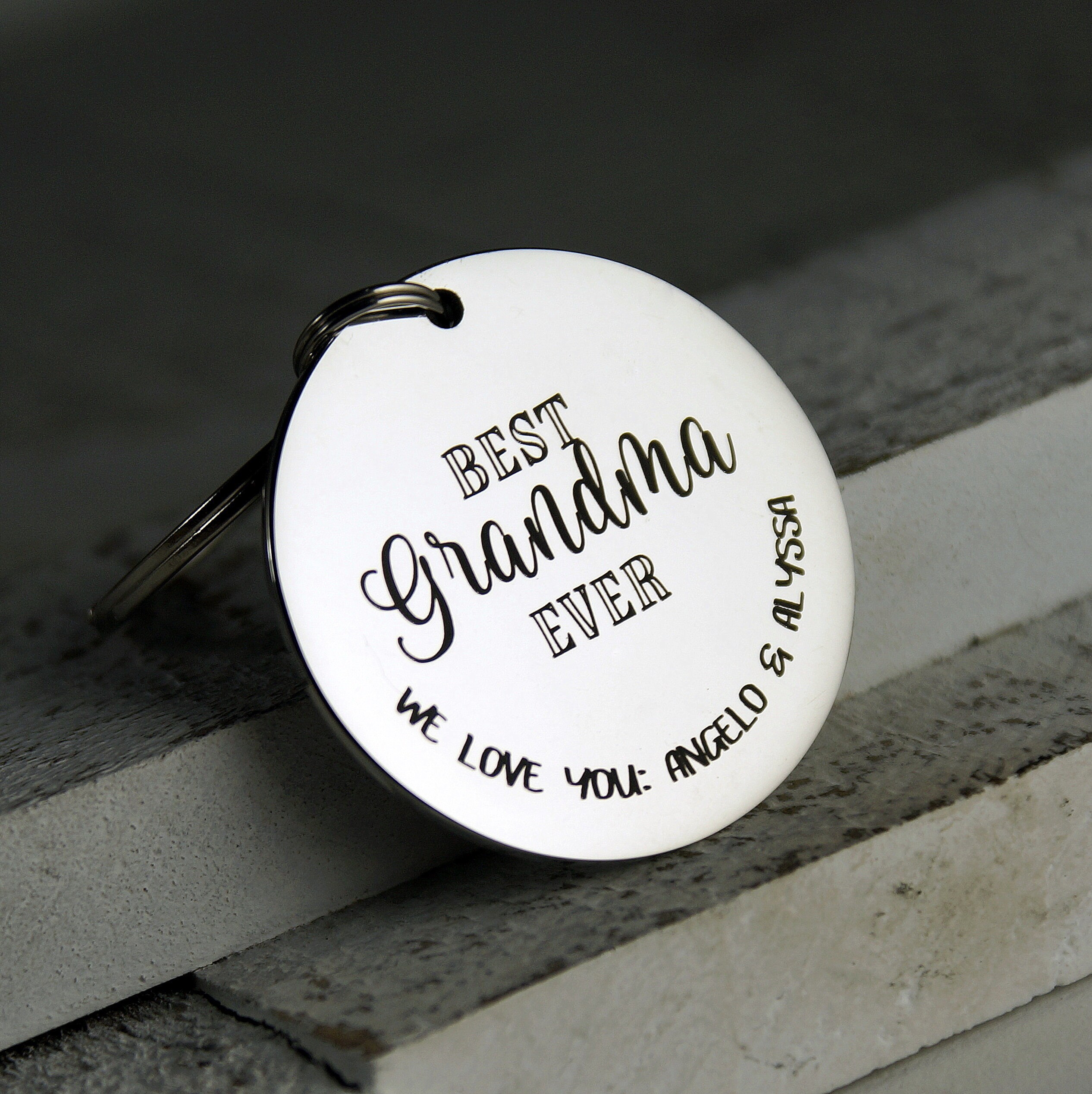 Grandma Keychain Personalized Gift for Grandpa Custom | Etsy