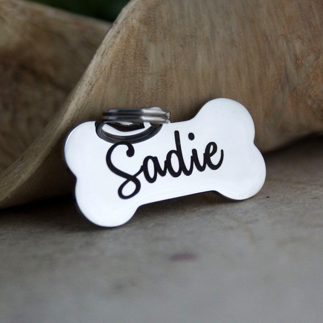 Personalized Small Dog Tag, Dog ID Tag, Silver Dog Bone Tag, ID Tag for ...