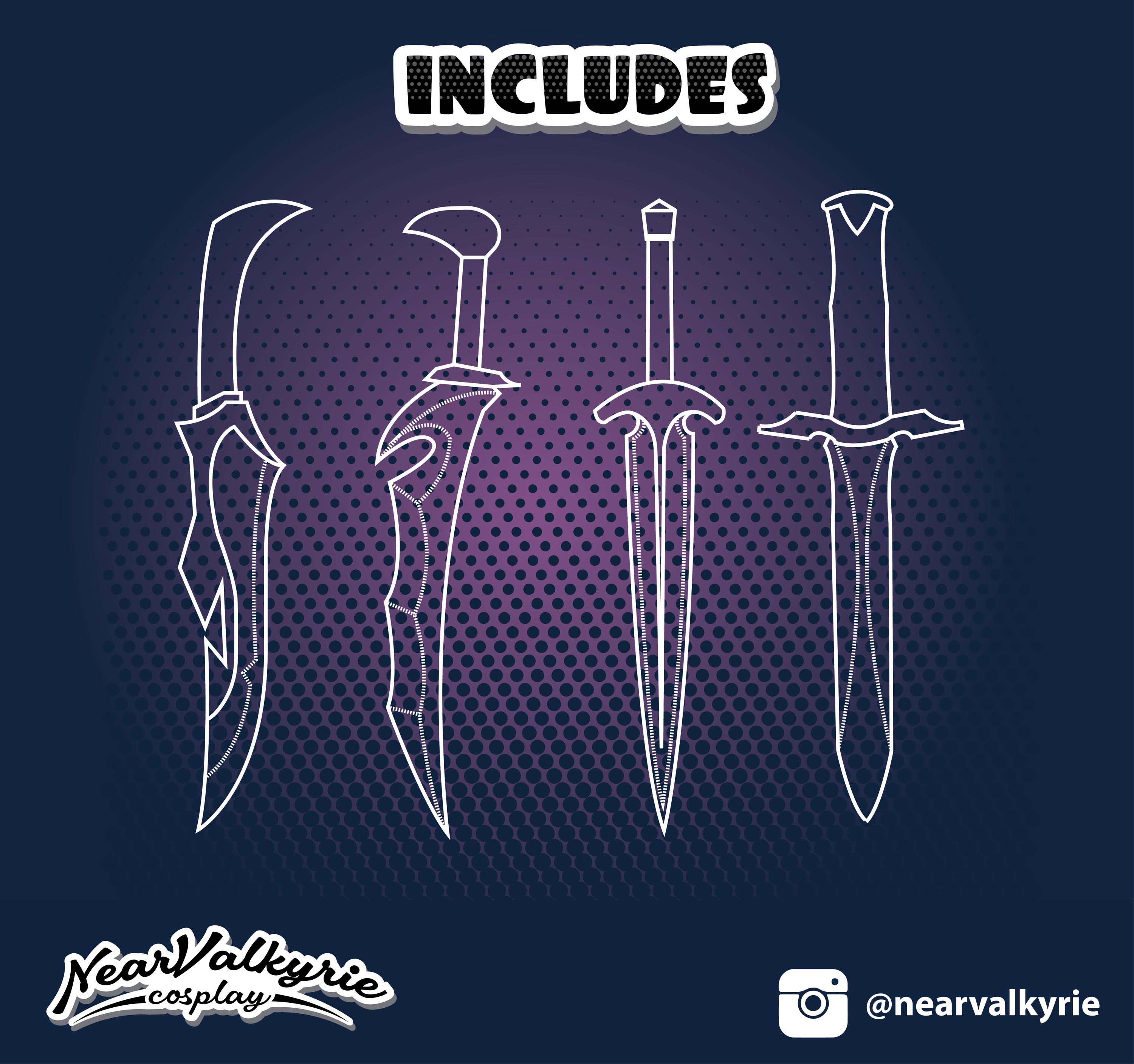 Dagger Blueprints - Set 1 - Etsy