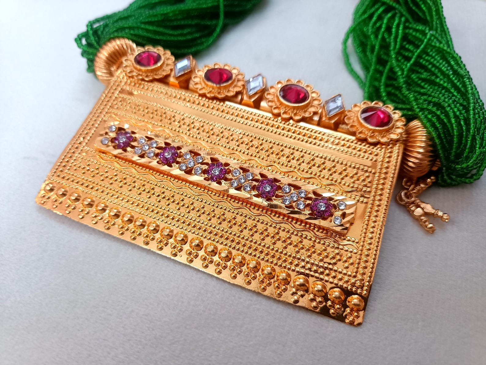 Indian Aard Necklace | Rajasthani Rajputi Tevta Jewelry | Gold Plated ...