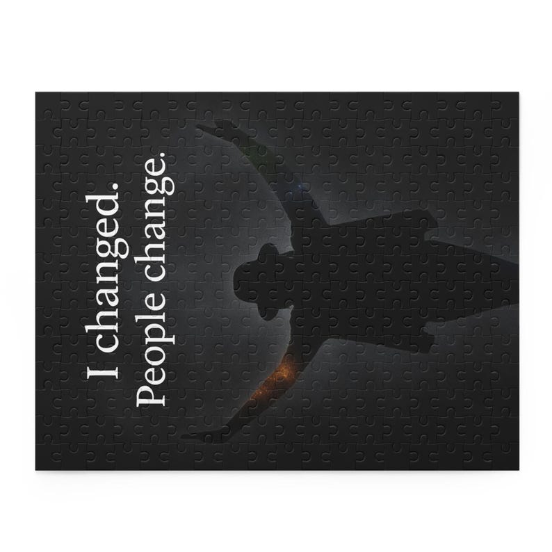 Inspirational Quote Puzzle - I Changed, People Change, Motivation Gift ...