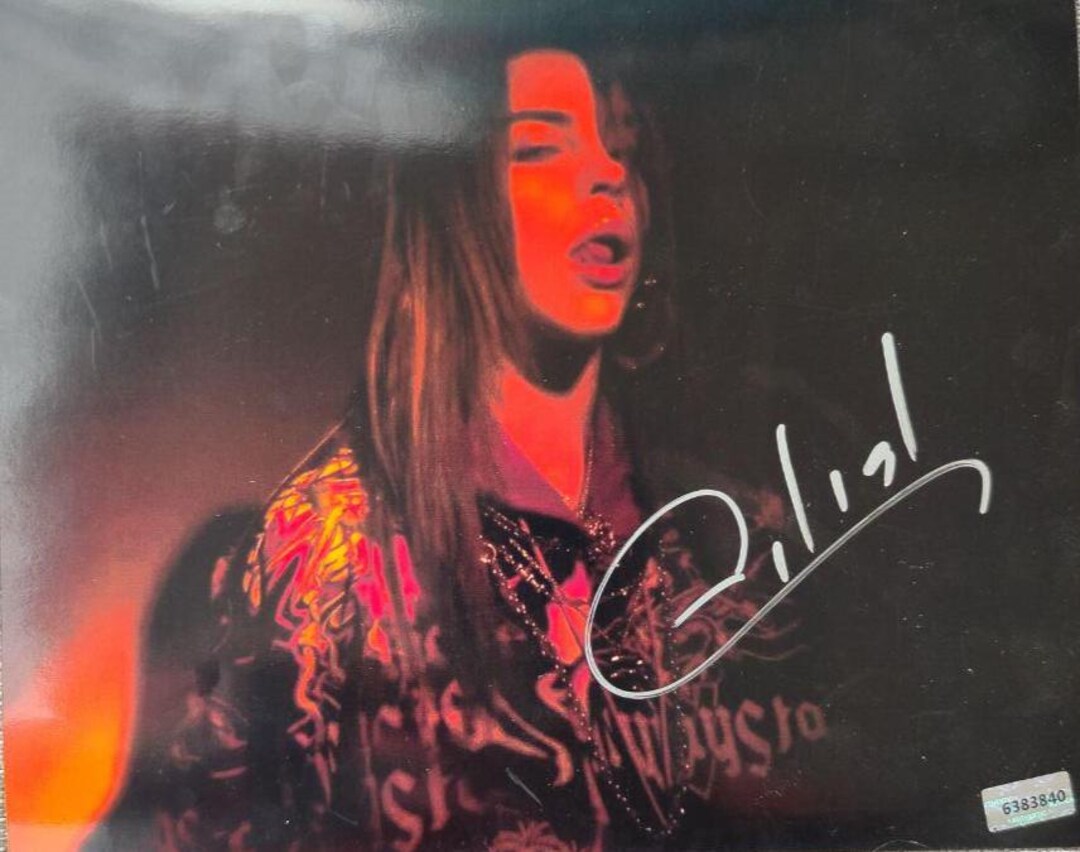 Billie Eilish Signed 8x10 Photo COA GCOA Certified Autograph 2024 - Etsy
