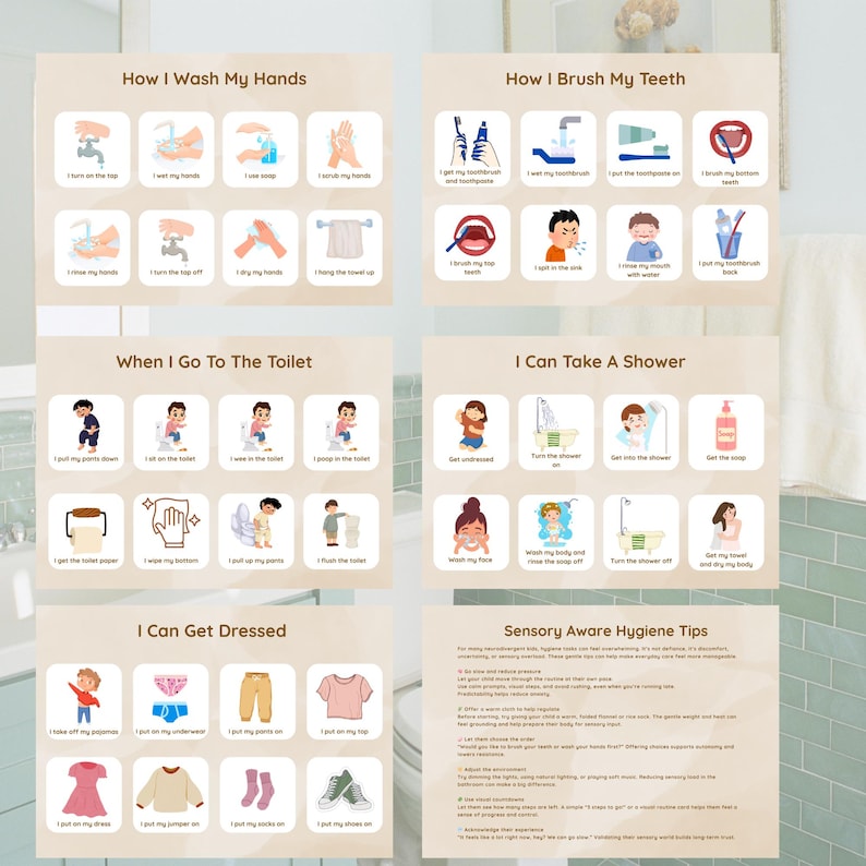 Visual Hygiene Routine Charts: Autism & ADHD Sensory Toolkit (PDF ...