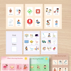 Morning Routine Visual Schedule for Kids | Calm Printable Charts for ...