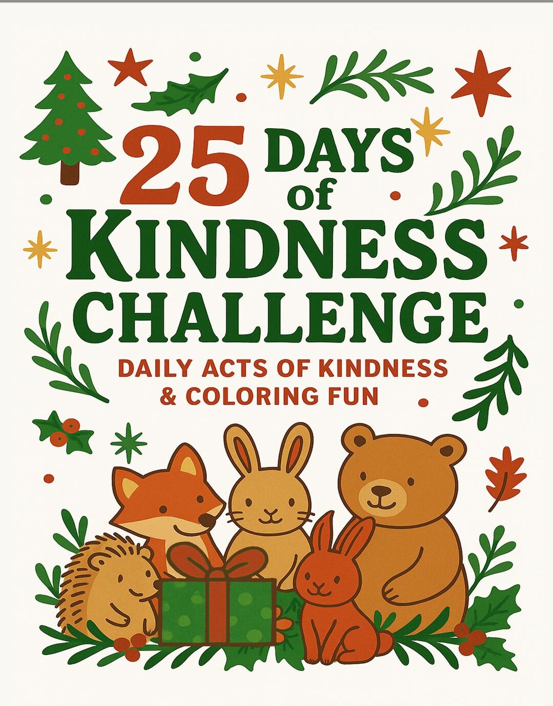 25 Days of Kindness Challenge-daily Acts of Kindness and Holiday ...