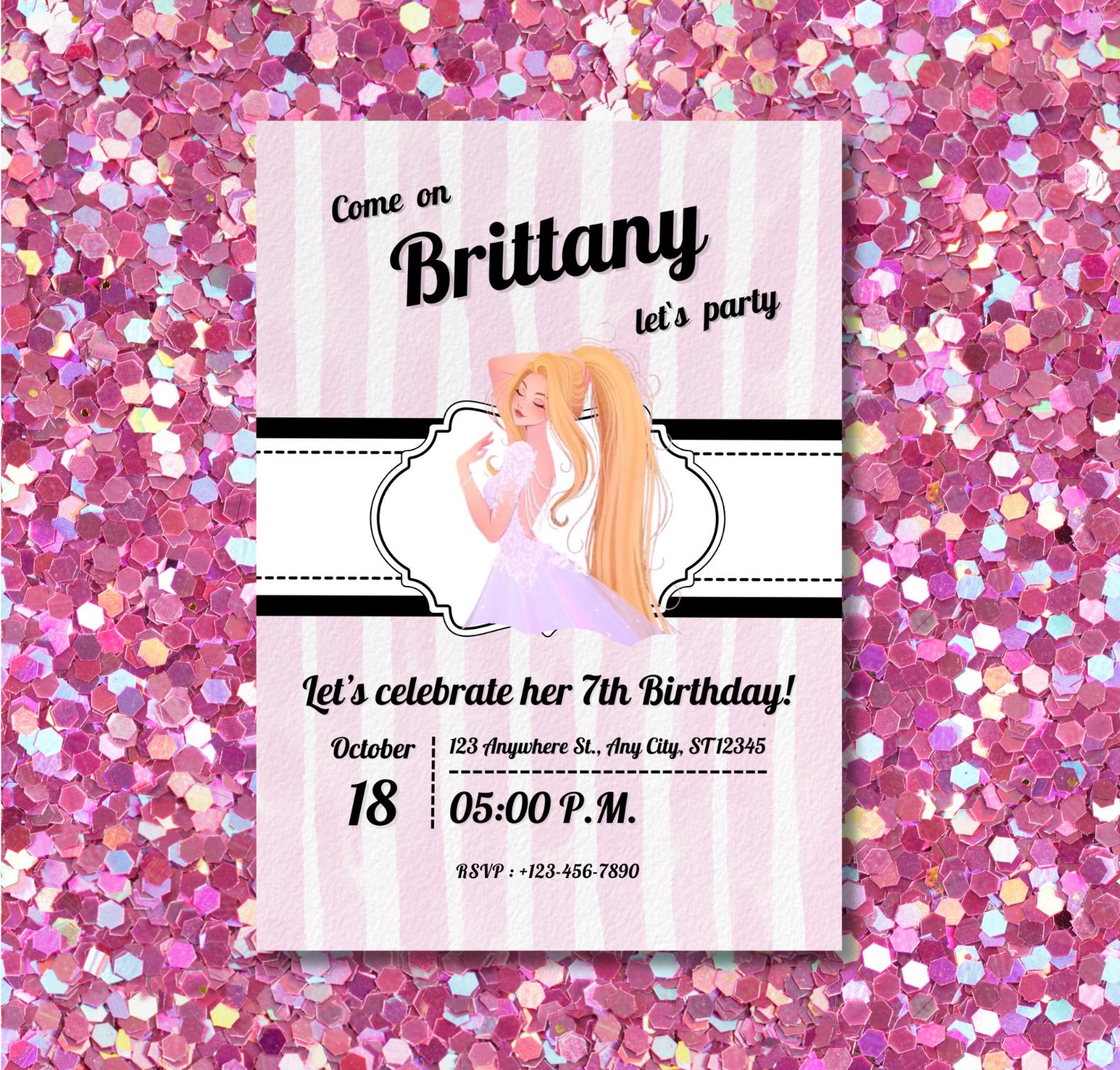 Barbie 7th Birthday Cards 7th Birthday Card Barbie Etsy UK