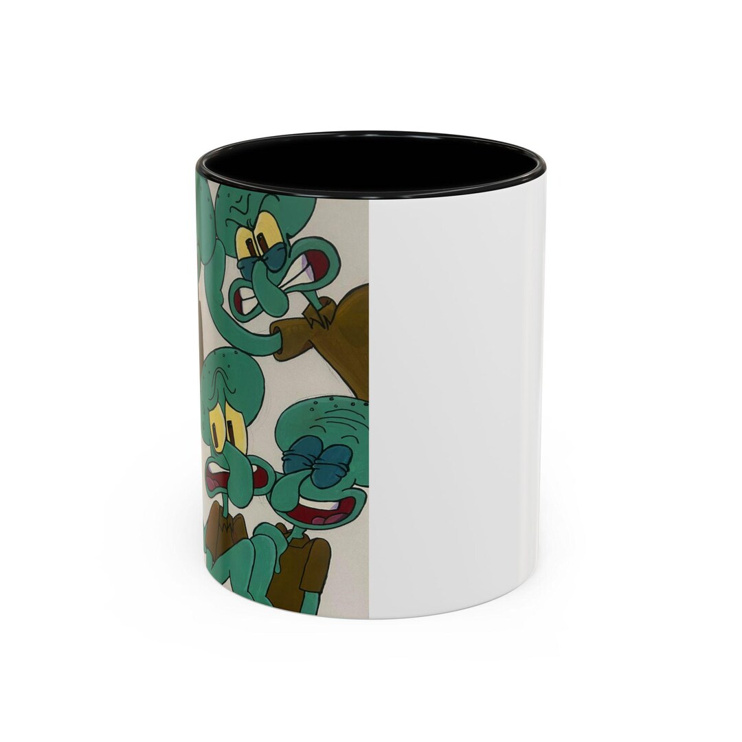 Squidward Spongebob Inspired Accent Coffee Mug, Funny Gift for Fans ...