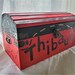 Pirate Treasure Chest Personalized Wooden Red Black Medium - Etsy
