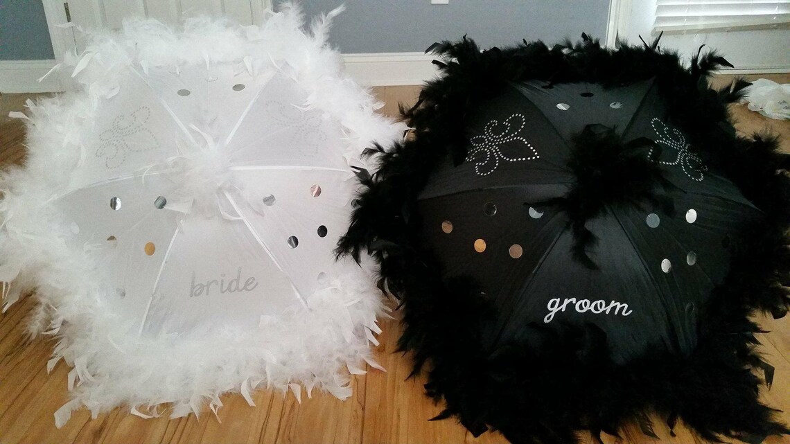 Bride and Groom New Orleans Wedding Second Line Umbrellas Set - Etsy