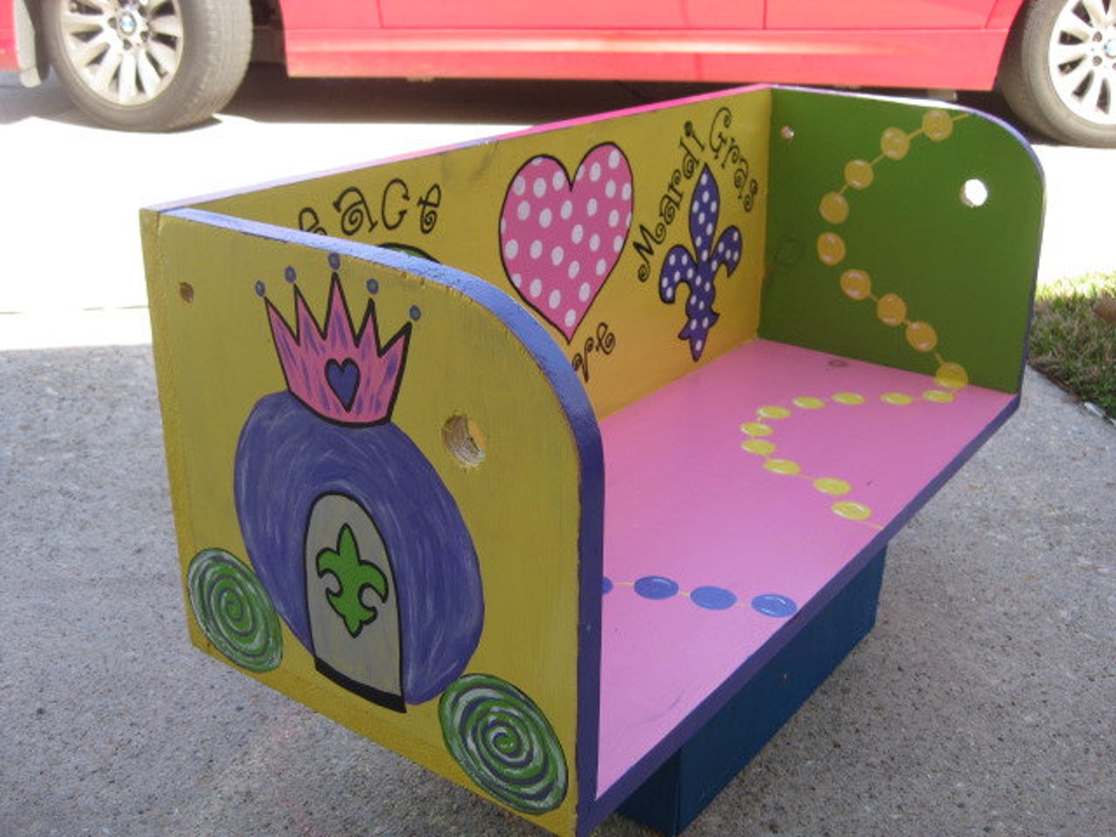 Mardi Gras Ladder SEAT ARTWORK New Orleans Ladies Mardi Gras - Etsy