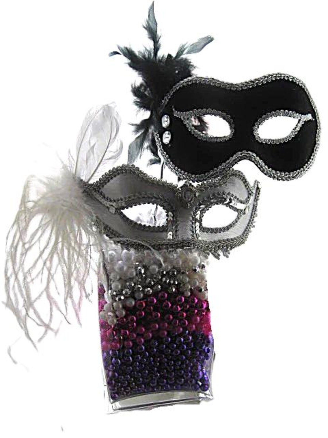 Bride and Groom WEDDING MASK Set Mardi Gras Masquerade Style- Elegant ...