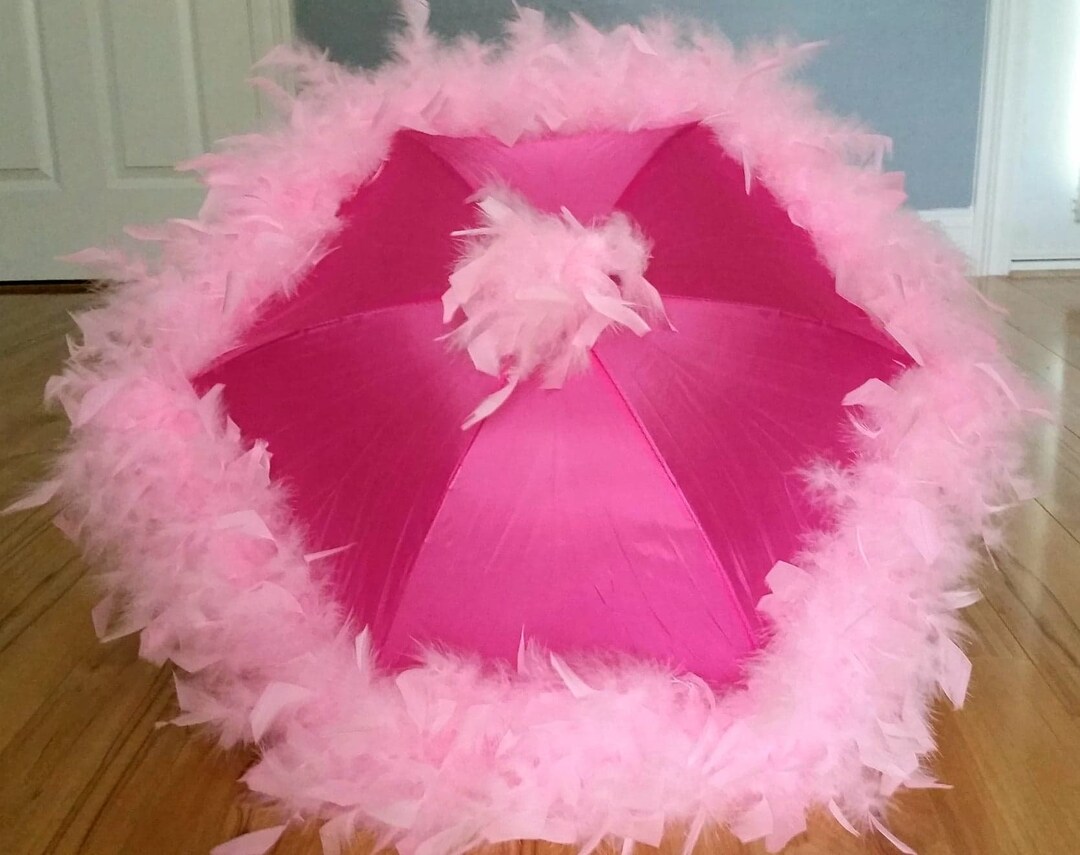 Princess Parasol Second Line Umbrella Light Pink on Dark Pink- Tea ...