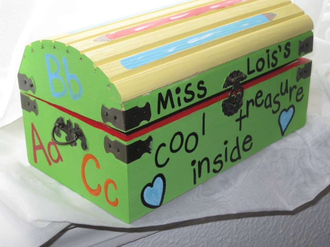 Teacher's Treasure Chest or Incentive Box- Medium Sized, Latch, Color ...